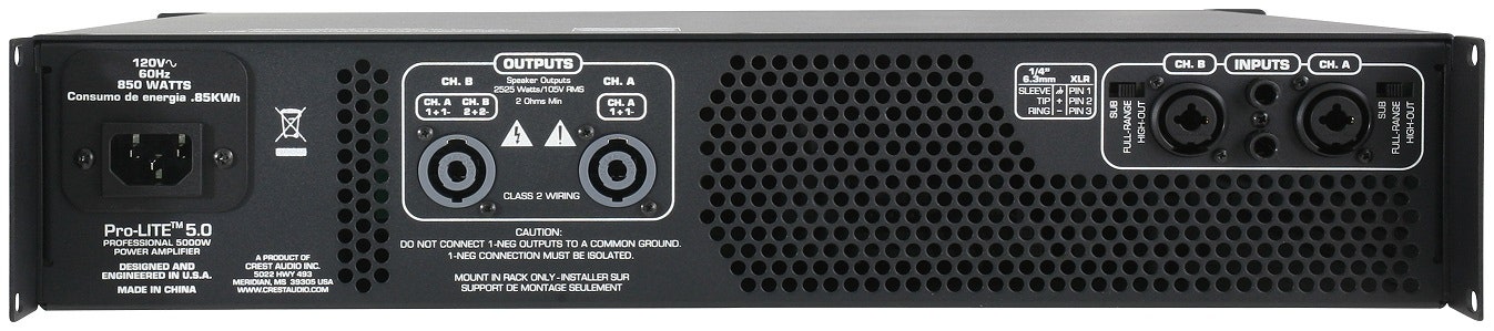 CREST PRO-LITE-5.0 POWER AMP